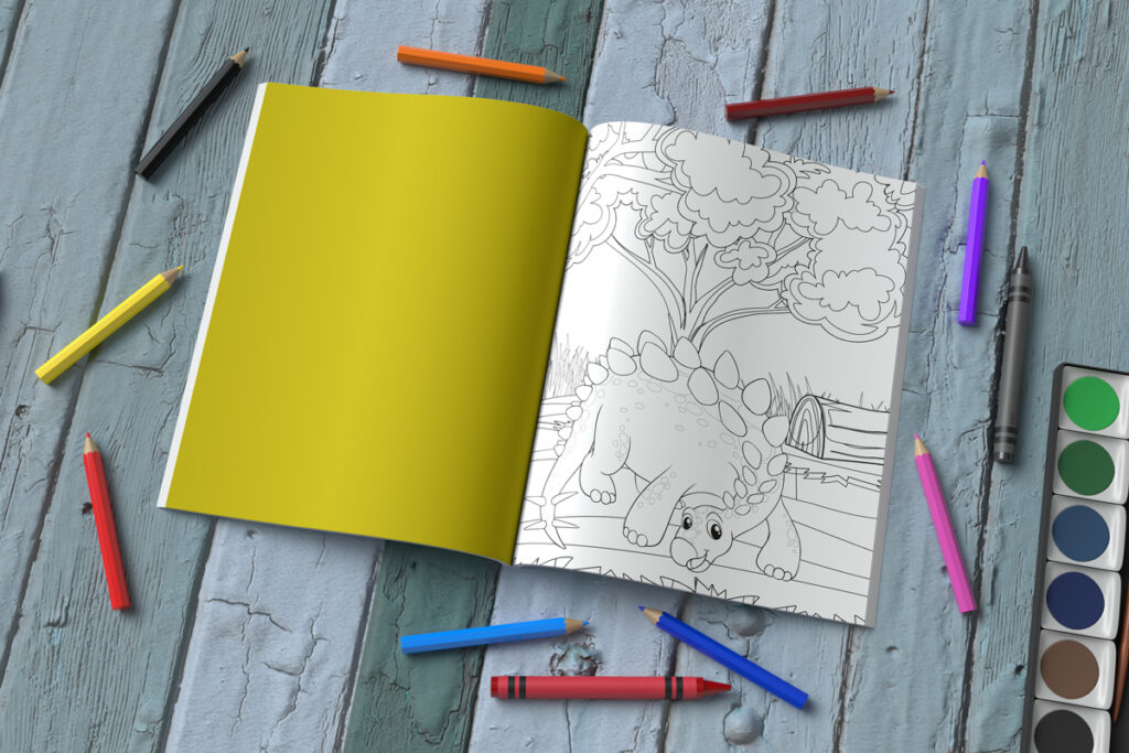 Coloring book pages mockup - Rami's Design