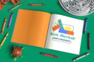 Kids square activity book mockup - Rami's Design