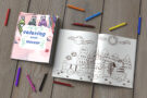 Open and closed coloring book mockup - Rami's Design