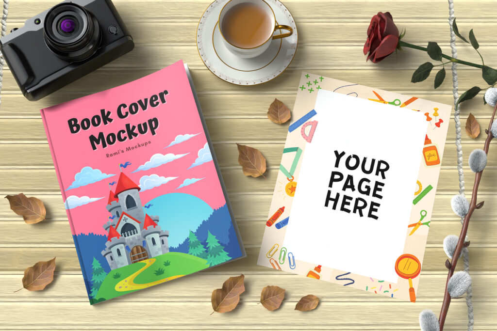 Book Cover and Page Mockup - Rami's Design