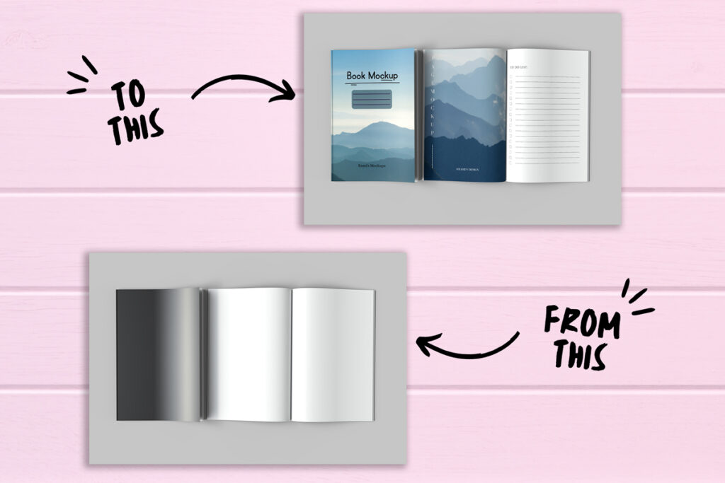 Editable Book Cover and Pages Mockup - Rami's Design