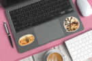 Open Laptop Stickers Psd Mockup - Rami's Design
