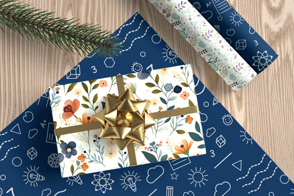 Realistic Gift Wrapping Paper Mockup - Rami's Design