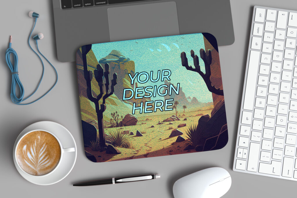 Mouse Pad Mockup on Editable Background - Rami's Design
