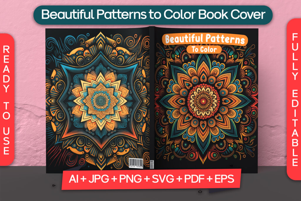 Beautiful Patterns to Color Book Cover - Rami's Design