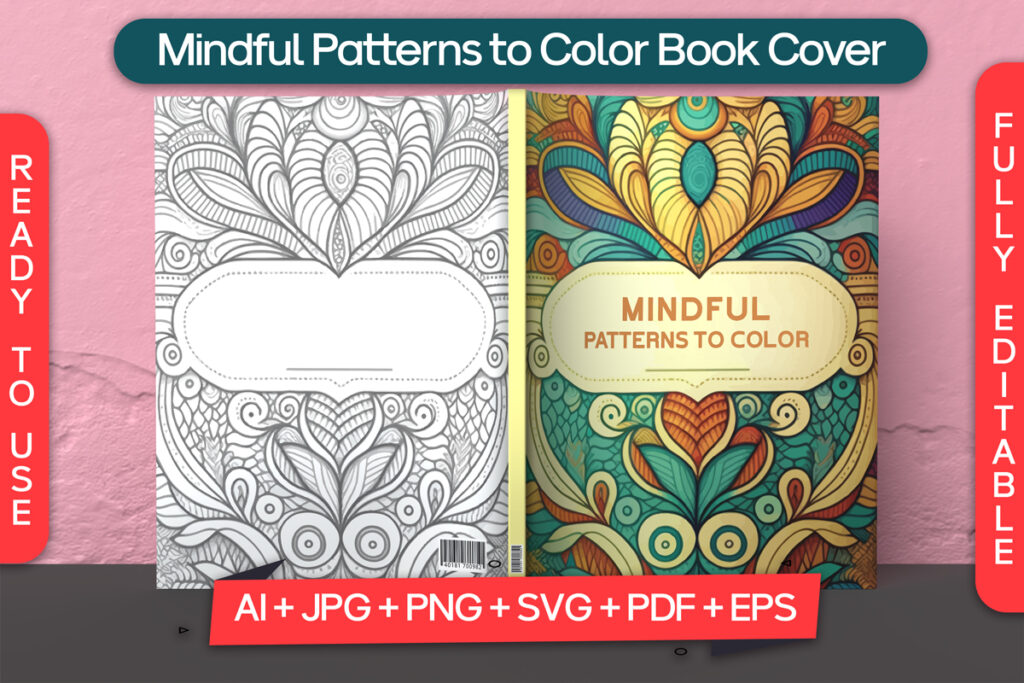 Mindful Patterns to Color Book Cover - Rami's Design