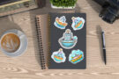 Spiral Notebook Stickers Mockup - Rami's Design