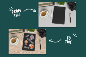 Tablet Stickers Mockup - Rami's Design