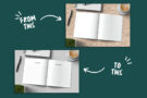 Square Book Pages Mockup PSD - Rami's Design