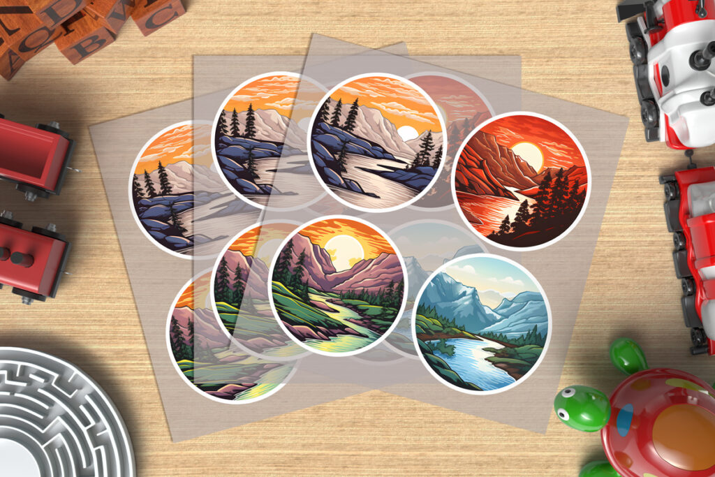 Transfers Sheet Stickers Mockup - Rami's Design