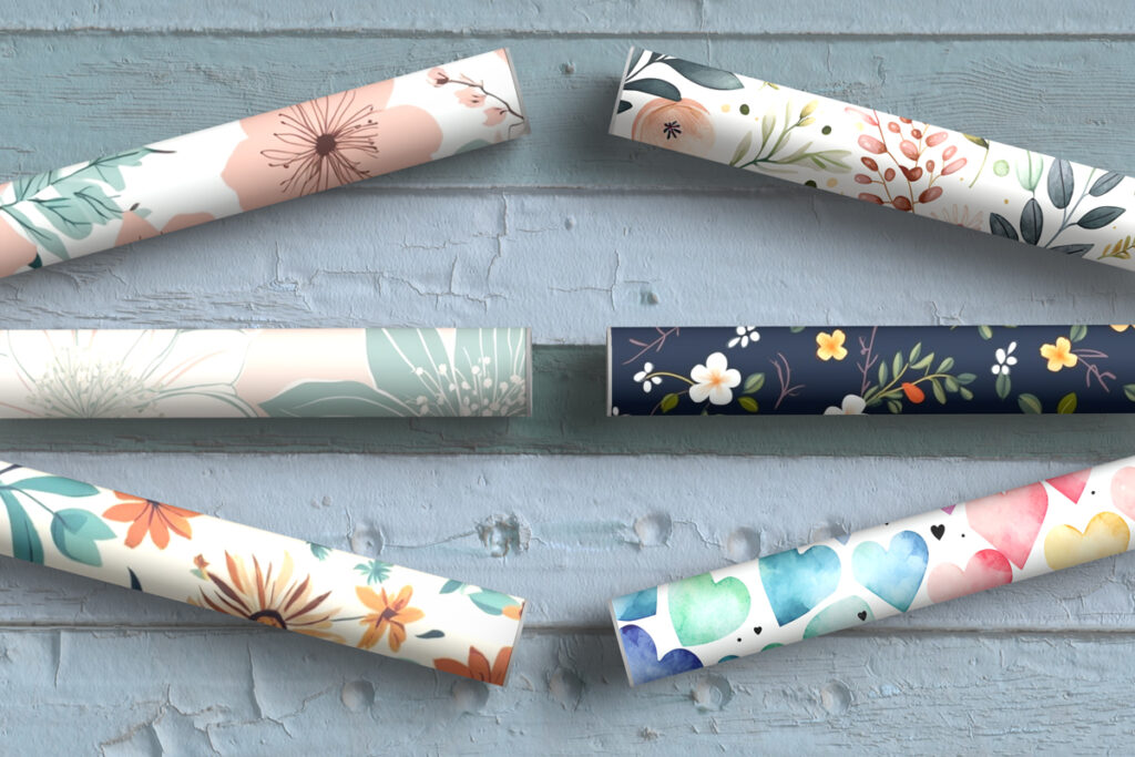 Six Paper Rolls Mockup - Rami's Design