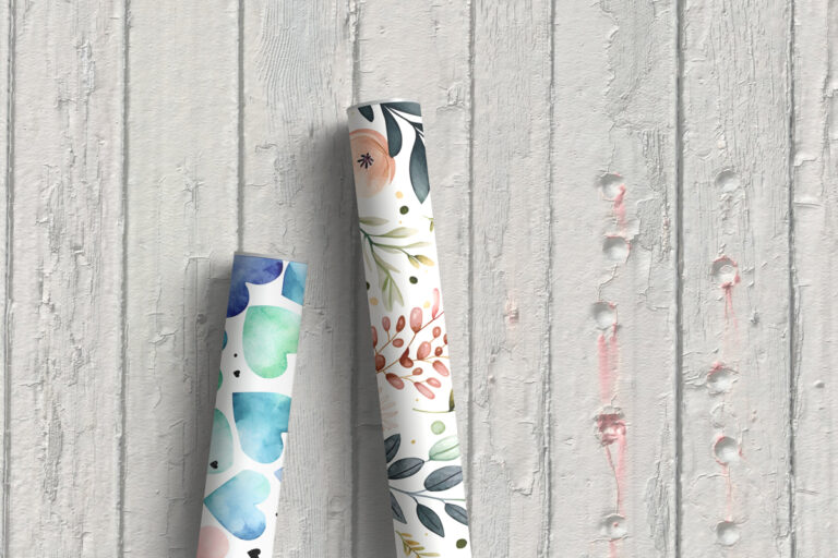 Notebook and Paper Roll Pattern Mockup - Rami's Design