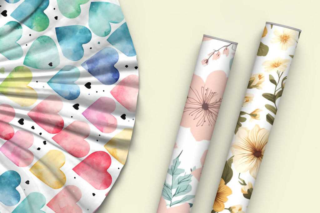 Fabric and paper roll mockup - Rami's Design