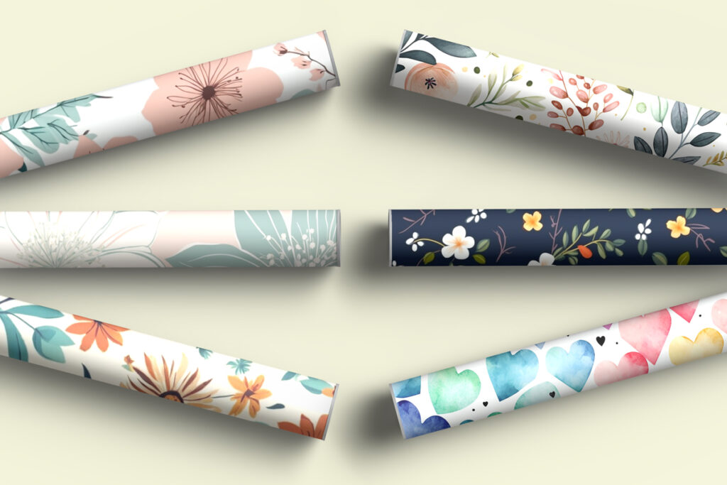 Six Paper Rolls Mockup - Rami's Design