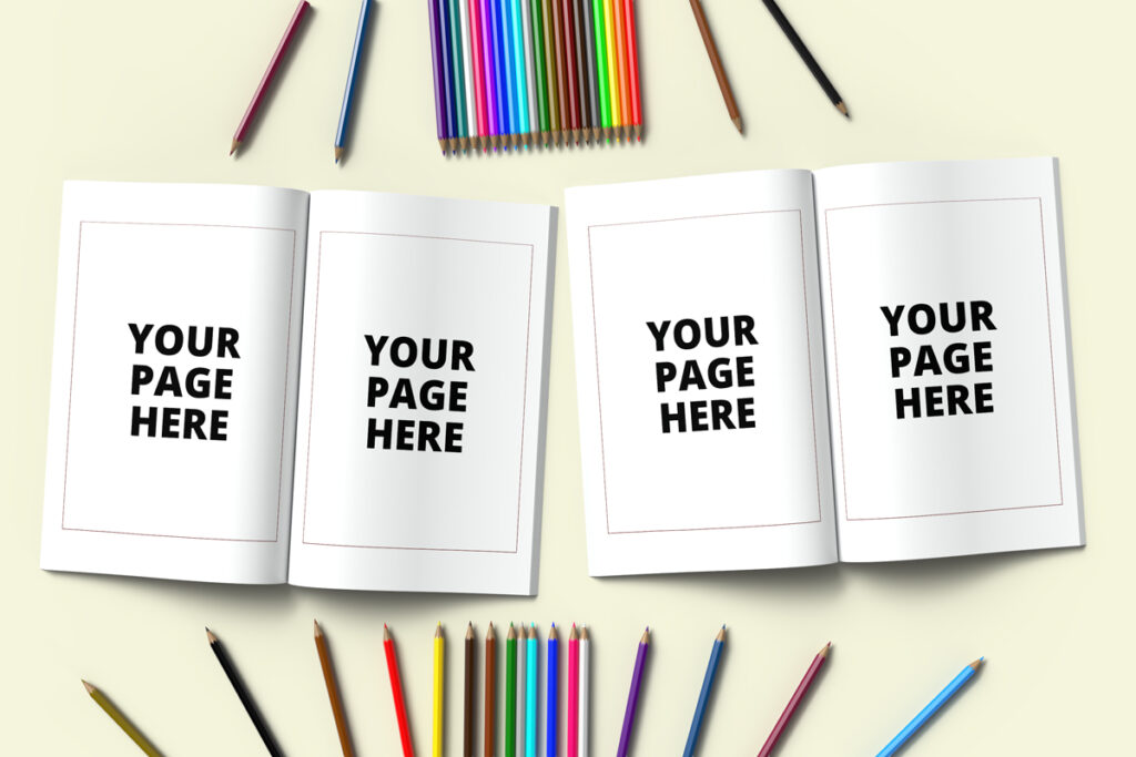 Realistic Dual Open Book Mockup - Rami's Design