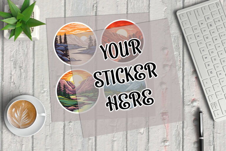 Editable Sticker Pile Mockup for Branding - Rami's Design
