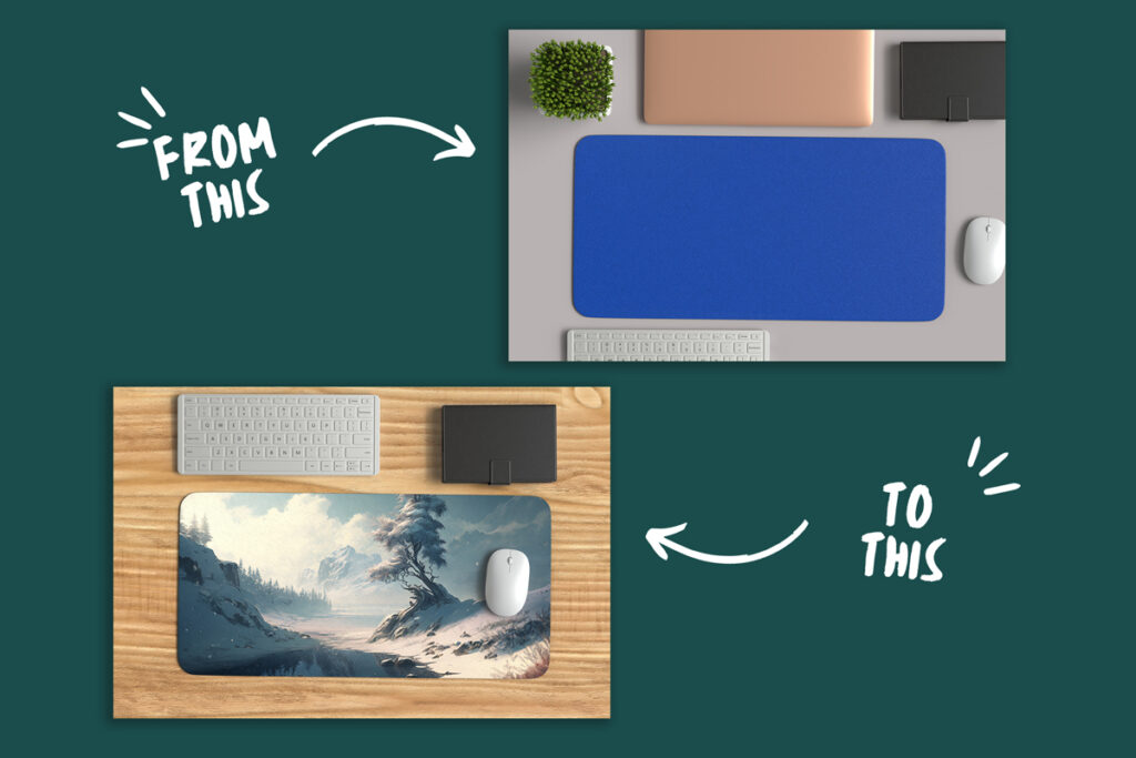 Workspace Desk Mat Presentation Mockup - Rami's Design