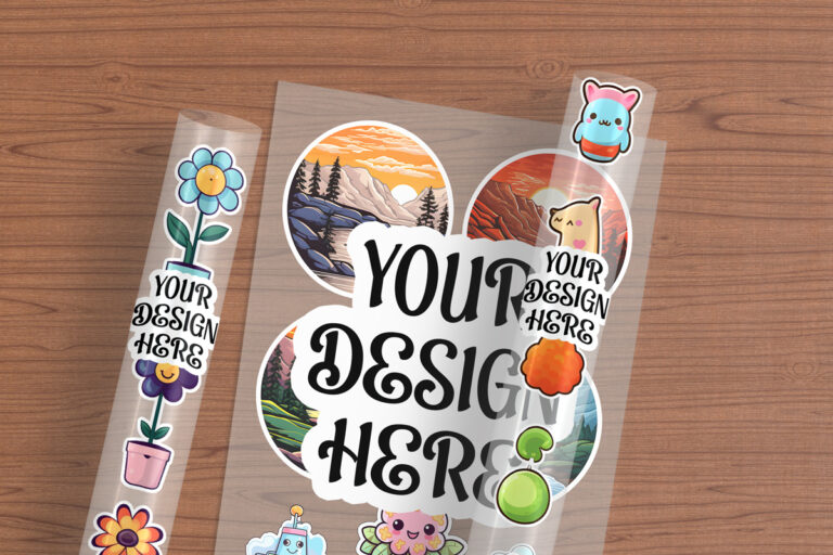 DTF Transfer Sheet and Rolls Mockup - Rami's Design
