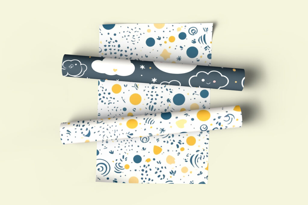 Wrapping paper presentation mockup - Rami's Design